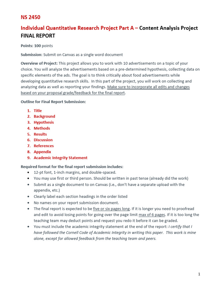 Food Ads Analysis: Quantitative Research Report | PDF | Statistics ...