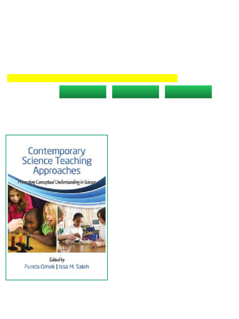 Contemporary Science Teaching Approaches Promoting Conceptual ...