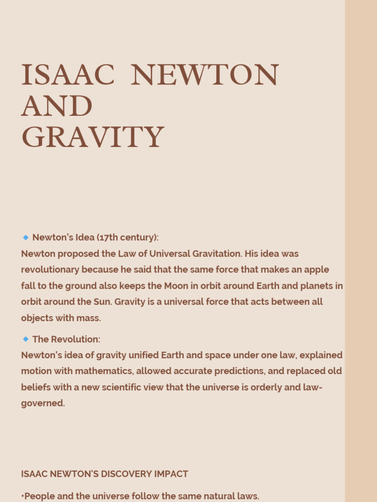 Newton's Law of Universal Gravitation | PDF