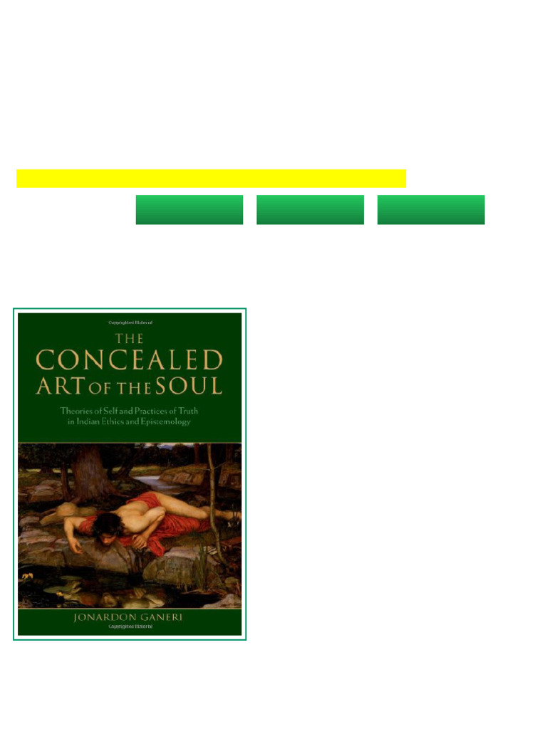 The Concealed Art of The Soul Theories of The Self and Practices of ...