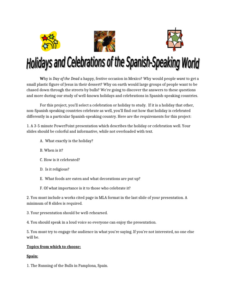 Celebraciones en el Mundo Hispano | PDF | Observancias | Tradiciones