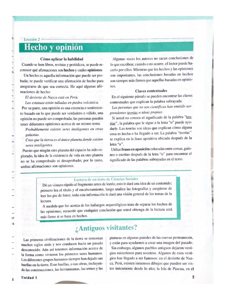Hecho y Opinión | PDF
