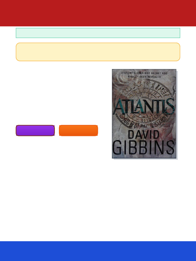 Atlantis 1st Edition David Gibbins ebook revised release 2025 | PDF ...