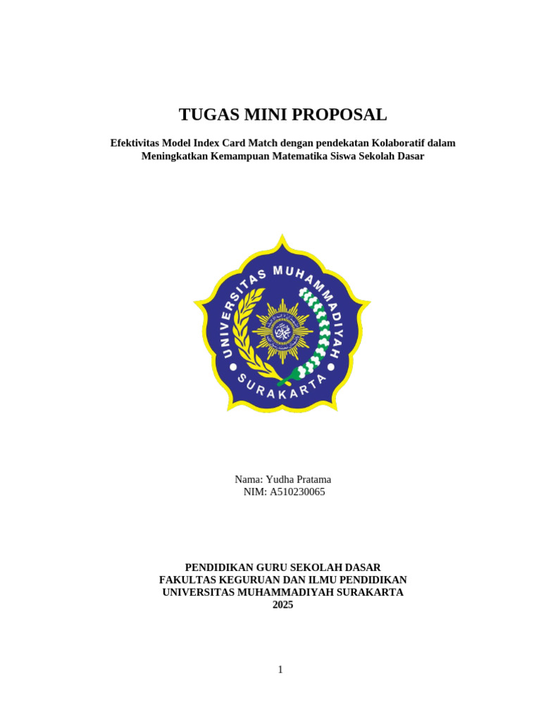 Tugas Mini Proposal | PDF