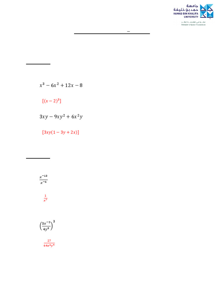 Advanced Math Practice Exercises CSE 603 | PDF