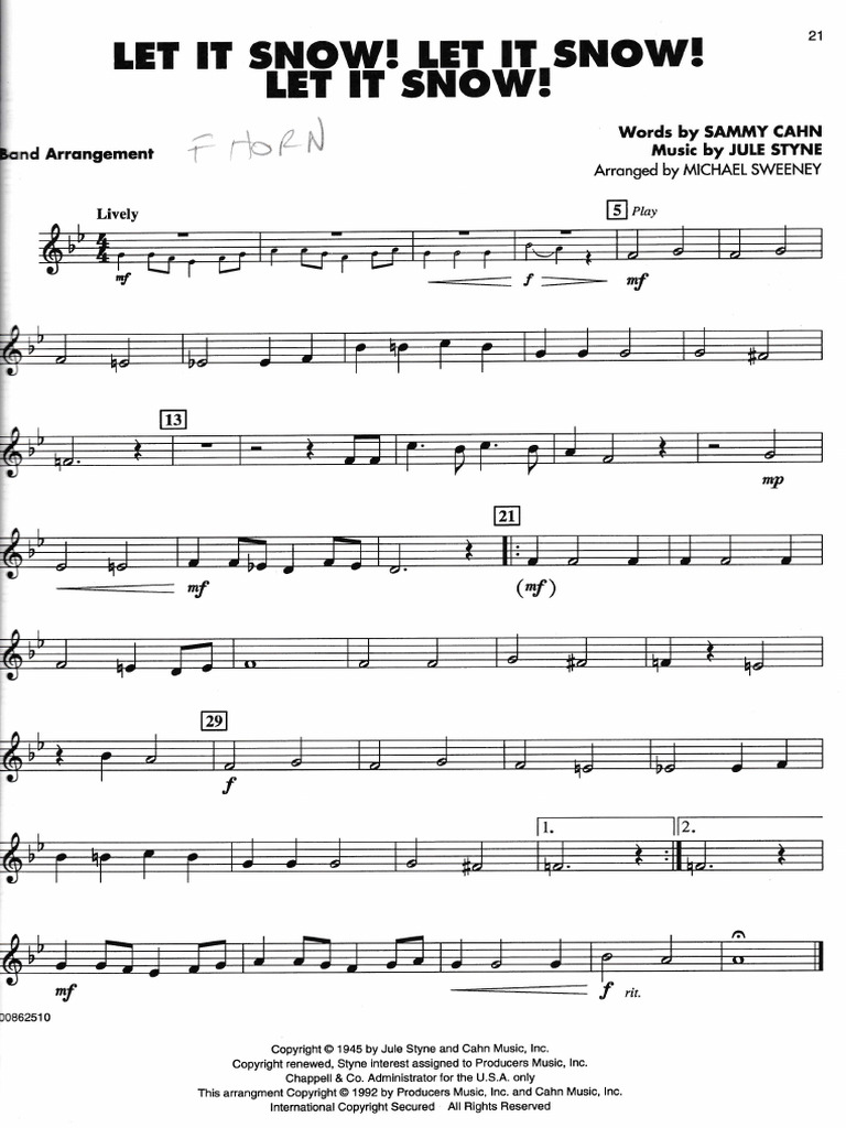 182 Let It Snow F Horn | PDF