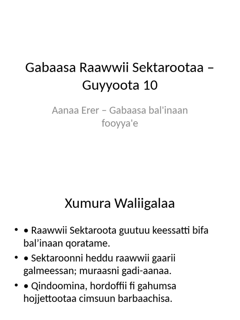 Gabaasa Raawwii 10days Erer Enhanced | PDF