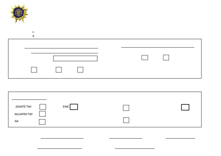 2026 BECE Registration Bio Data Form | PDF