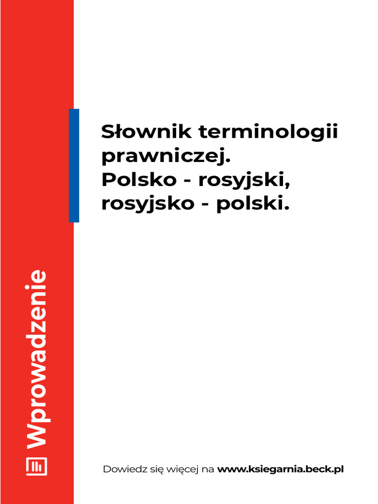 Slownik Terminow Prawniczych Polsko Rosyjski Rosyjsko Polski | PDF