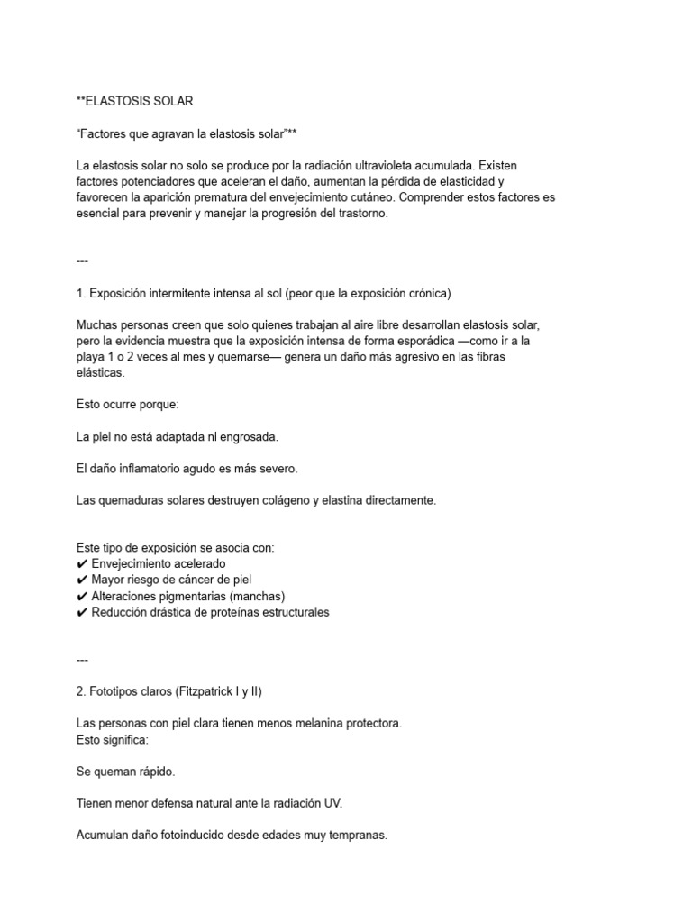 Elastosis 10 | PDF | Enfermedades y trastornos | Especialidades Medicas
