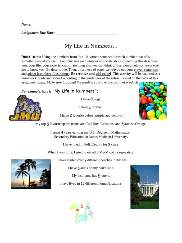 My Life in Numbers: Personal Insights | PDF
