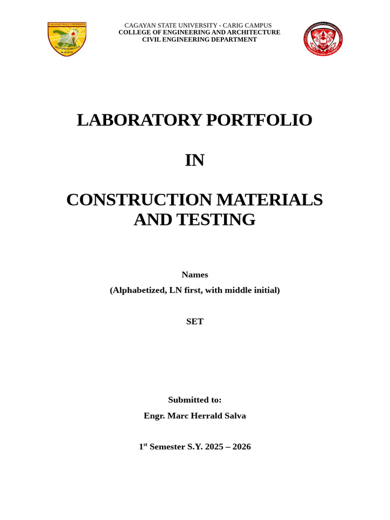 Labmanual CMT | PDF | Concrete | Density