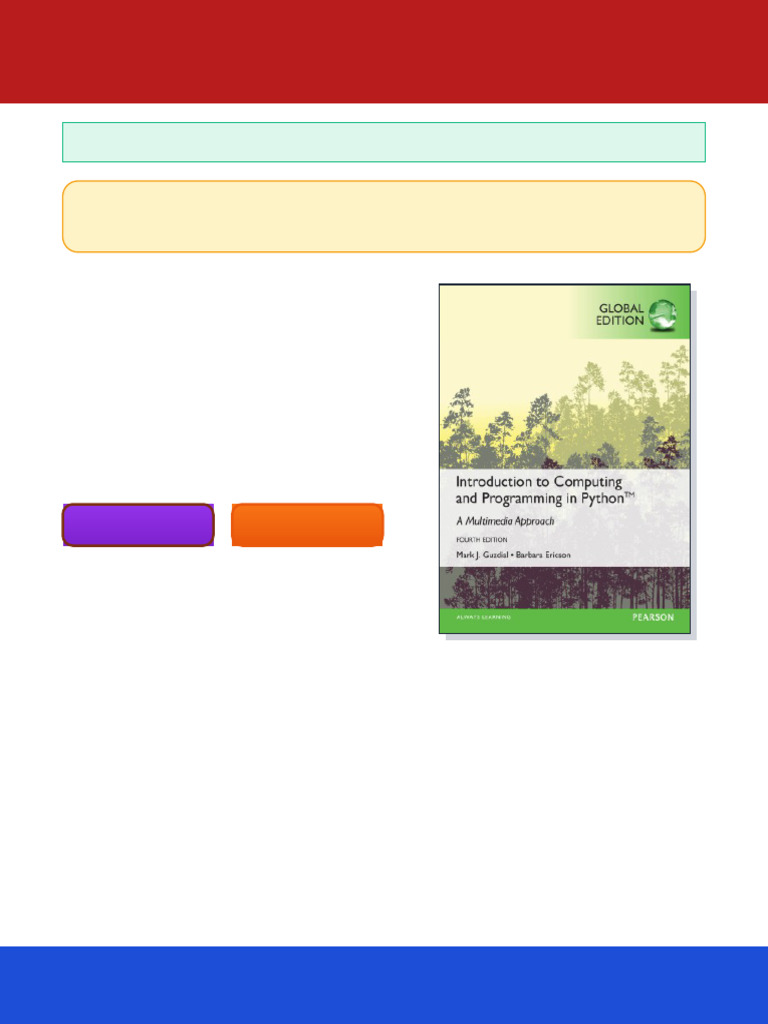 Introduction to Computing and Programming in Python, Global Edition ...