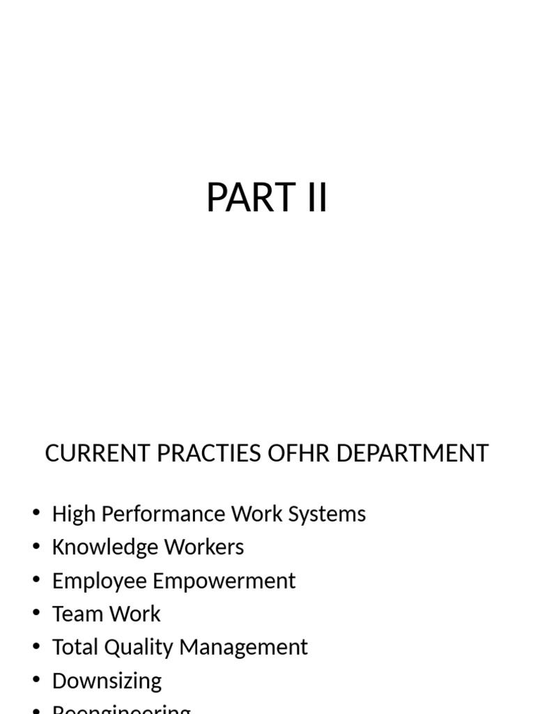 Current Practices of Hr | PDF
