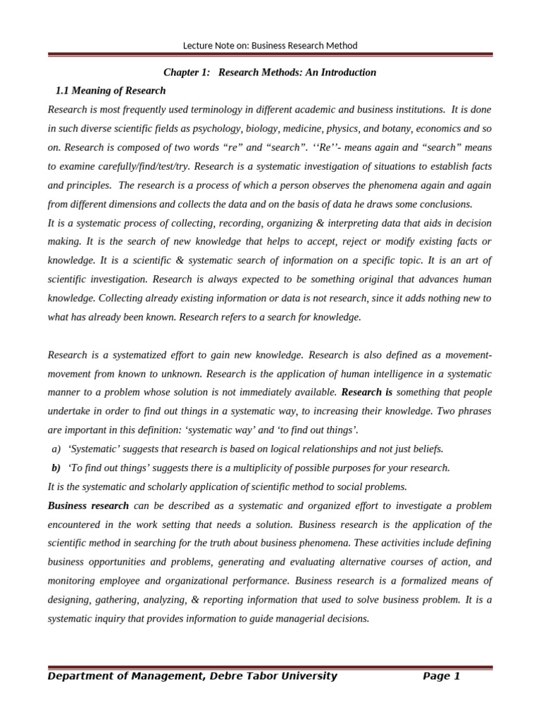 Research Methodology | PDF | Hypothesis | Scientific Method