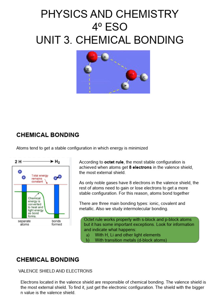 Unit 3 Slides | PDF | Chemical Bond | Ionic Bonding
