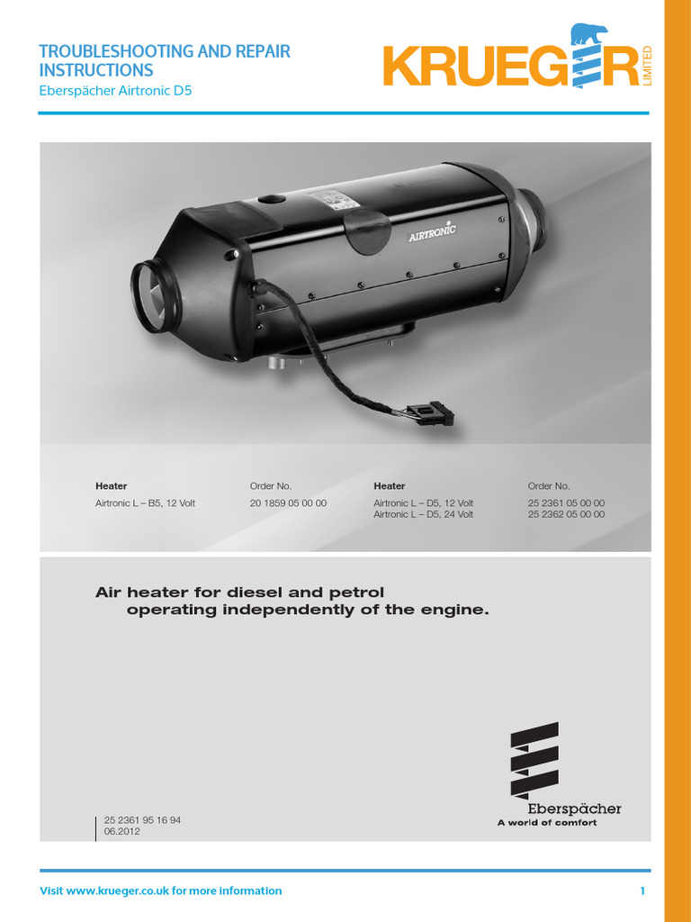Eberspächer Airtronic D5 Repair Guide | PDF | Fuse (Electrical ...