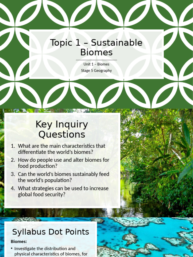 Sustainable Biomes PP1 - Biomes 24 | PDF | Ecosystem | Natural Environment