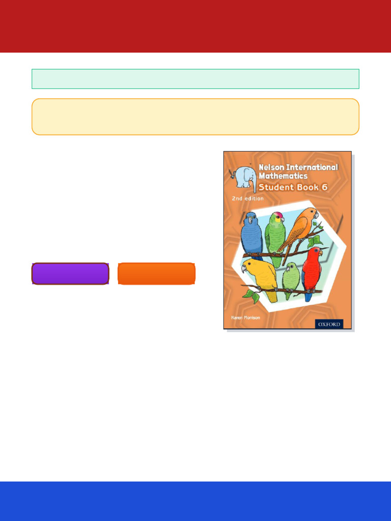 Nelson International Mathematics 2nd Edition Students Book 6 OP PRIMARY SUPPLEMENTARY COURSES ...