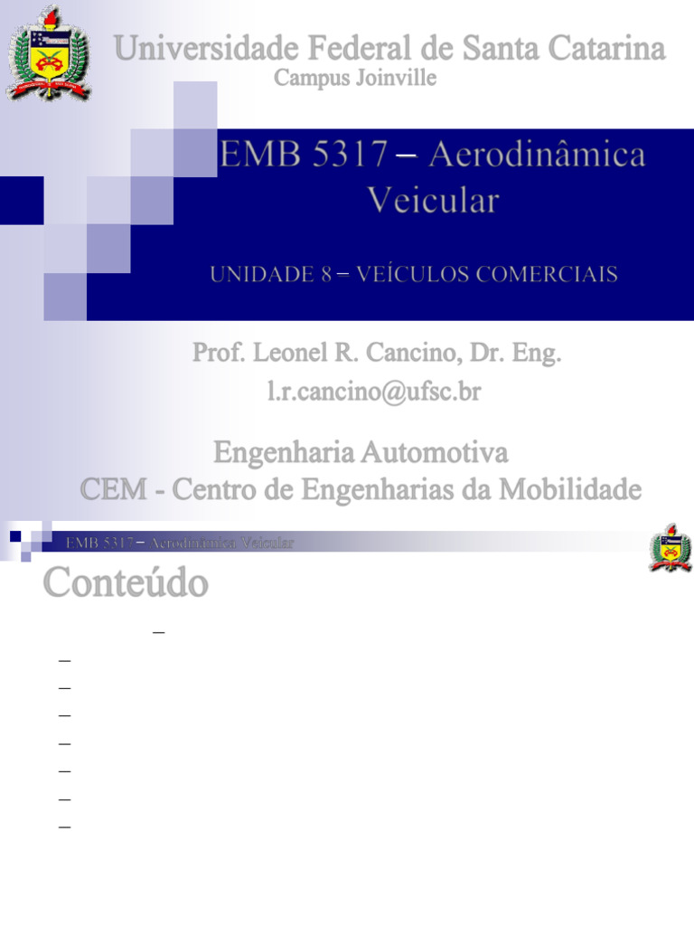 EMB 5317 – Aerodinâmica Veicular - LRCancino - 21 | PDF | Aerodinâmica ...