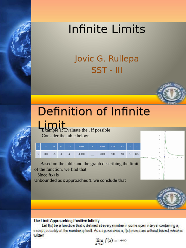 6_Infinite Limits | PDF