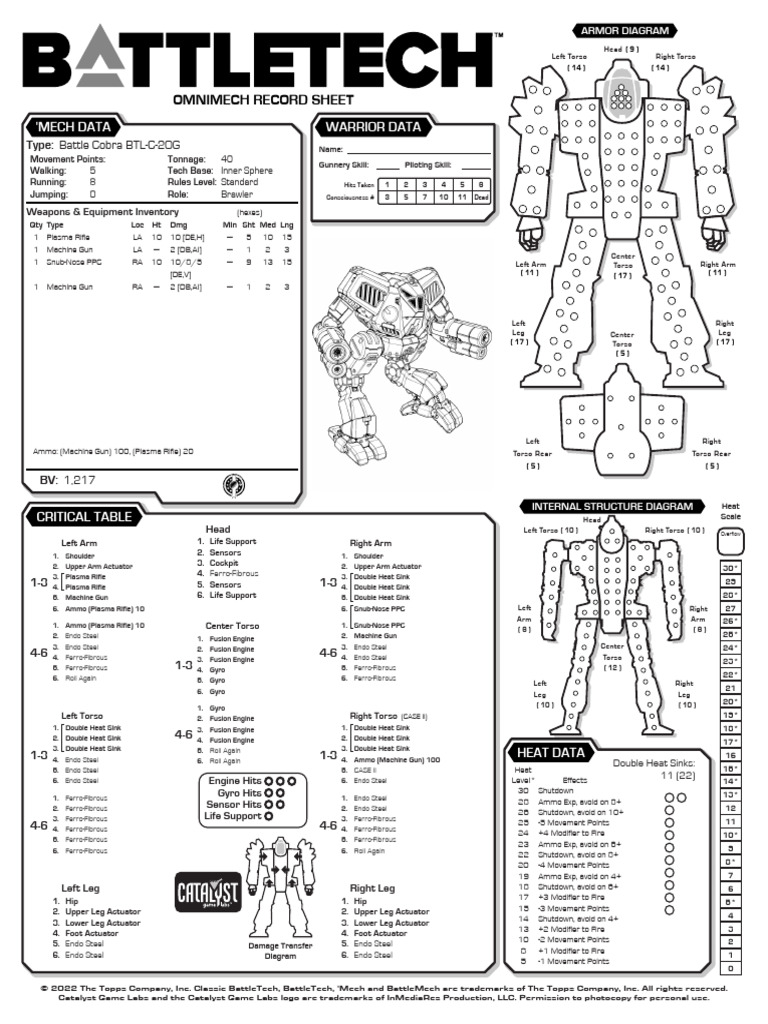 Battle Cobra New | PDF | Battle Tech