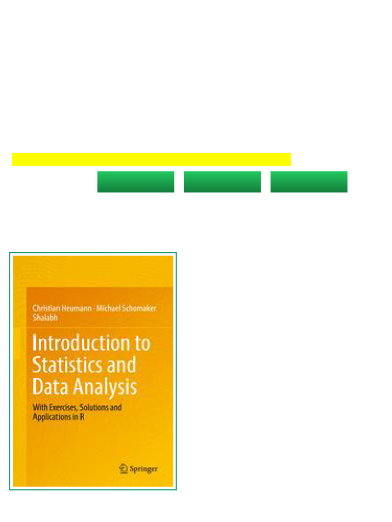 (Ebook) Introduction to Statistics and Data Analysis : With Exercises ...