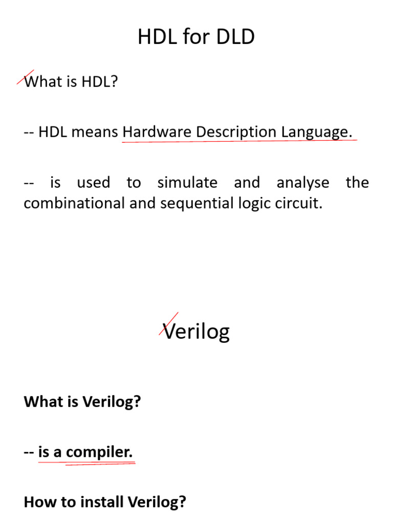HDL For Combinational Logical Circuit | PDF | Digital Electronics ...