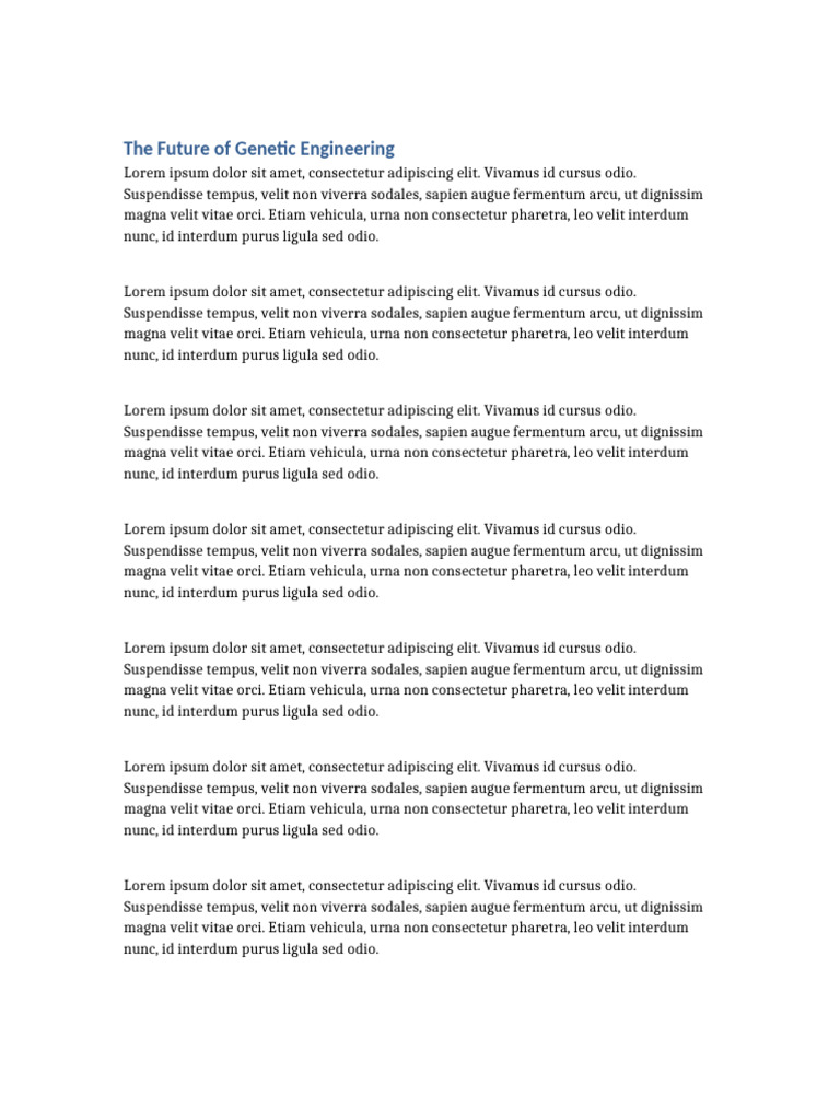 Future Trends in Genetic Engineering | PDF