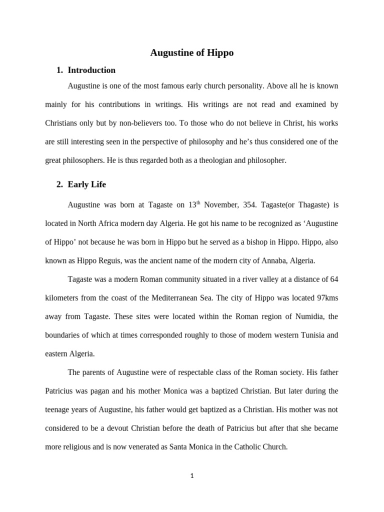 Biography of Augustine of Hippo | PDF | Trinity | Augustine Of Hippo