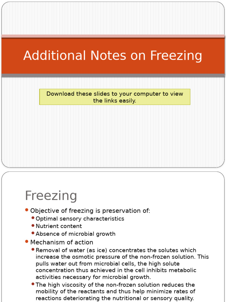 Module 09 - Additional Notes On Freezing | PDF | Freezing | Water