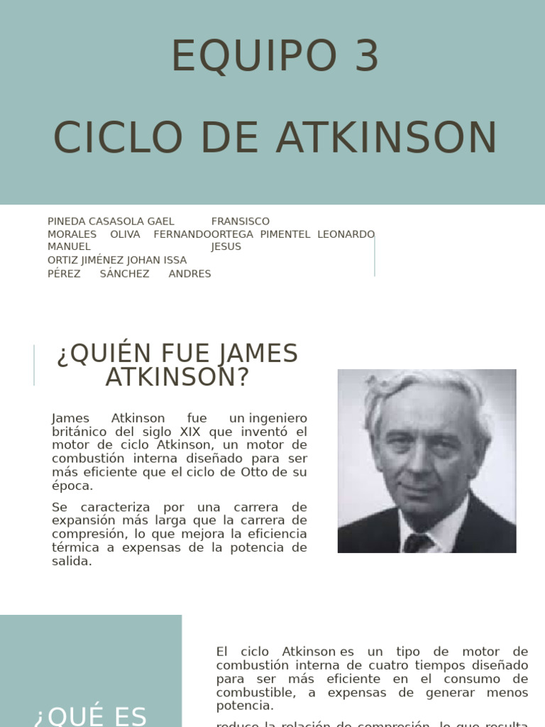 Ciclo Atkinson | PDF | Motores | Motor de combustión interna