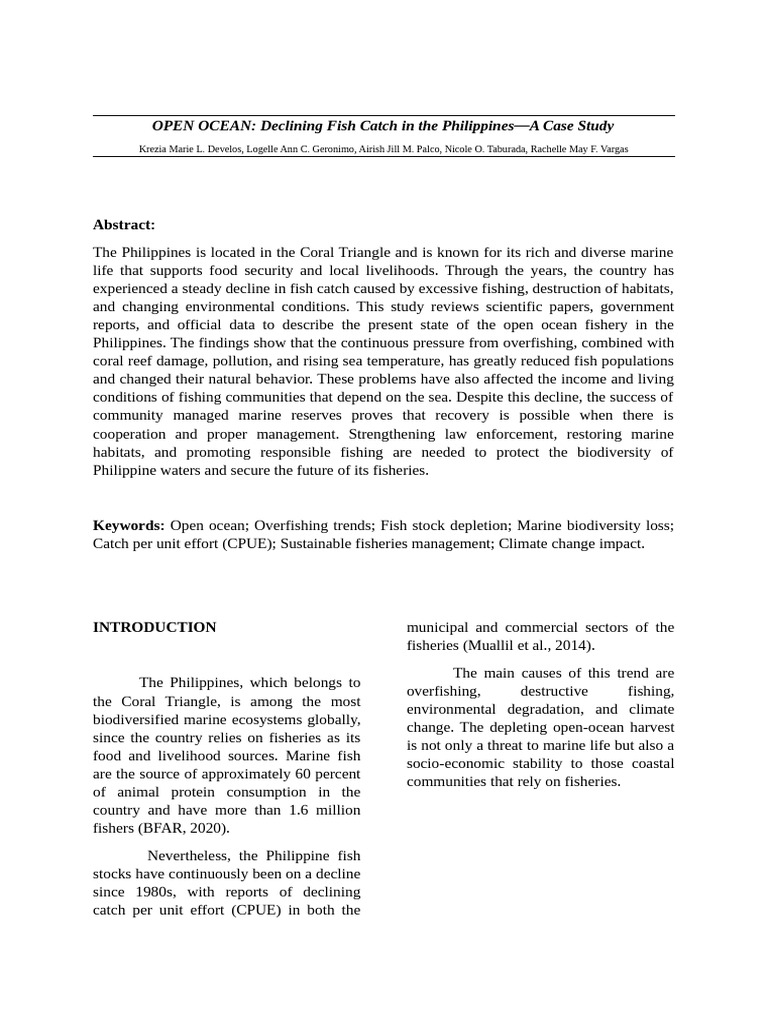 Case Study Group 4 CAEM | PDF | Overfishing | Fishery