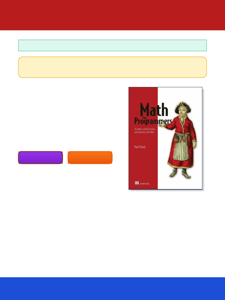 Math For Programmers 3D Graphics Machine Learning and Simulations With ...