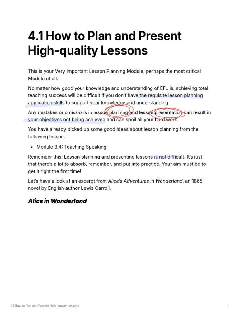 Lesson4 - Classroom Execution and Management | PDF | Lesson Plan ...