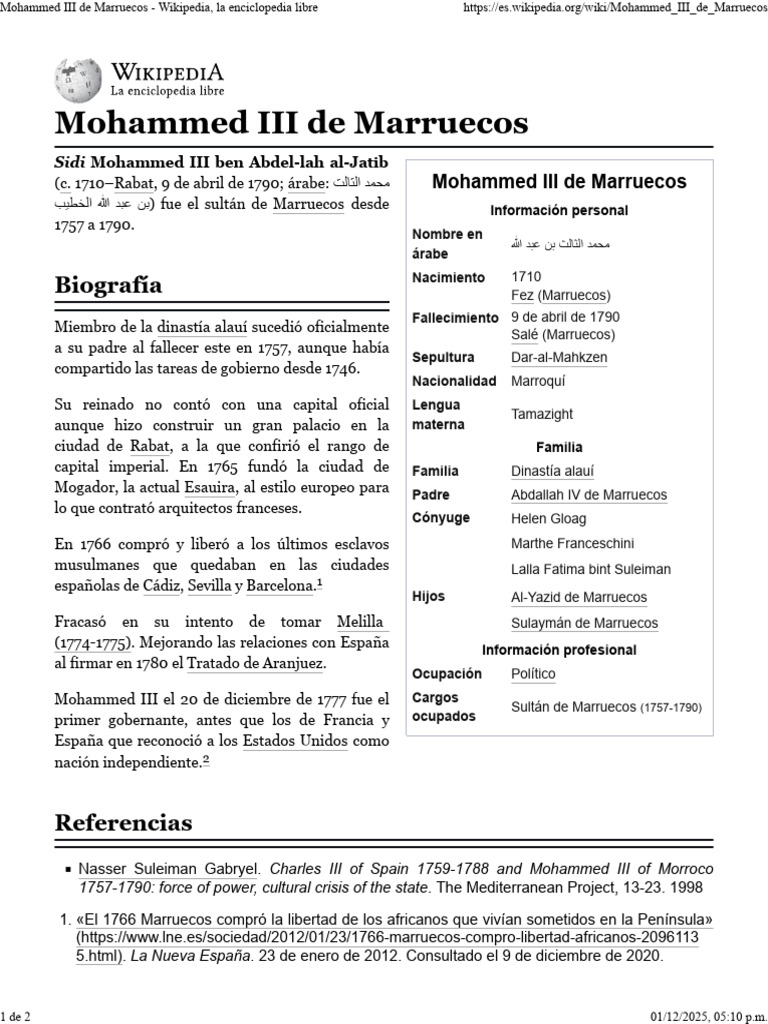 Mohammed III de Marruecos: Reinado y Logros | PDF | África del Norte ...