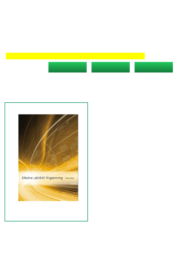 Effective LabVIEW Programming 1st Edition Thomas J Bress online pdf ...