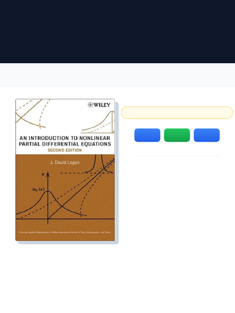 An introduction to nonlinear partial differential equations 2nd ed ...