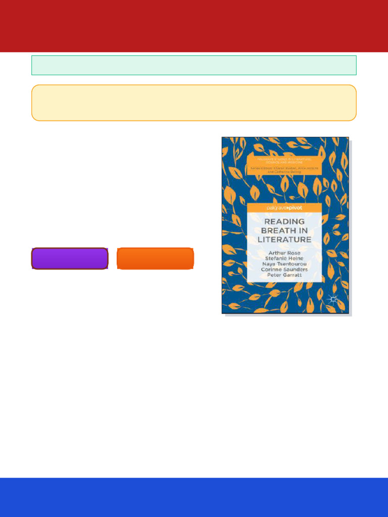 Reading Breath in Literature Arthur Rose Ebook Multi-Device Access ...