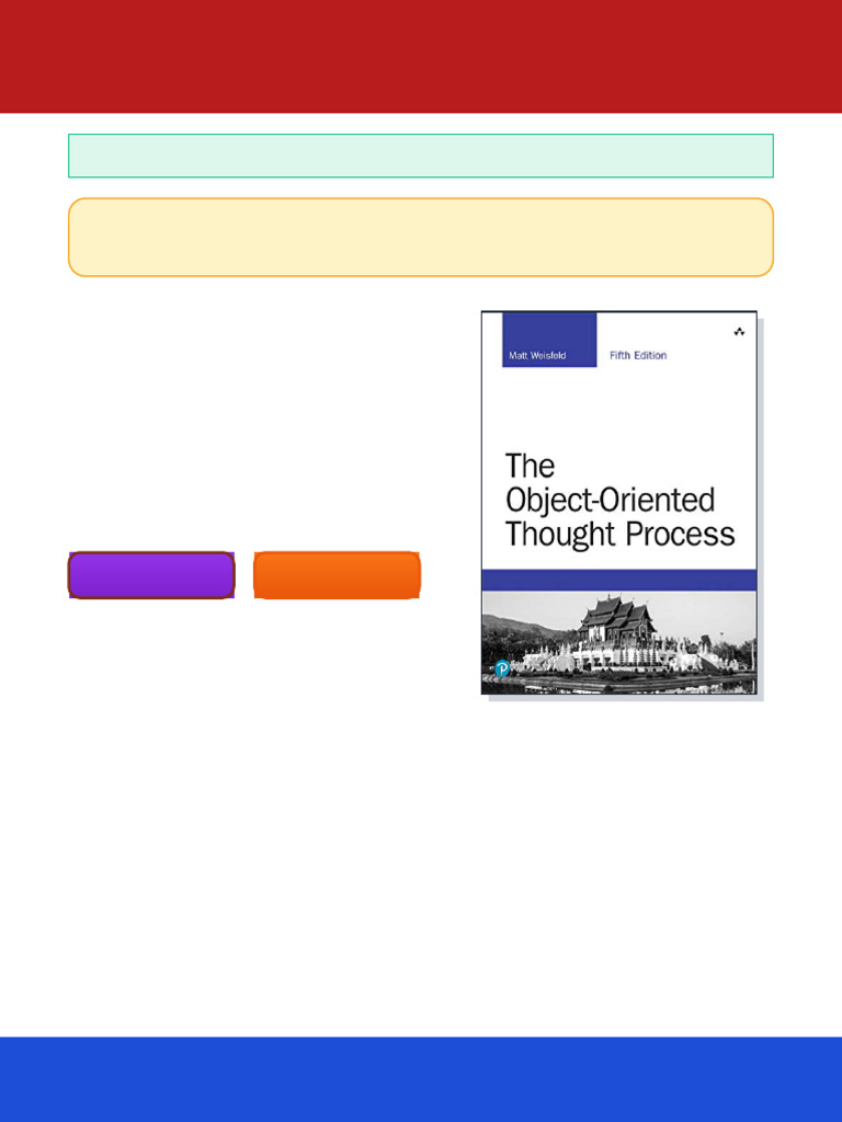 The Object Oriented Thought Process Developer s Library 5th Edition ...