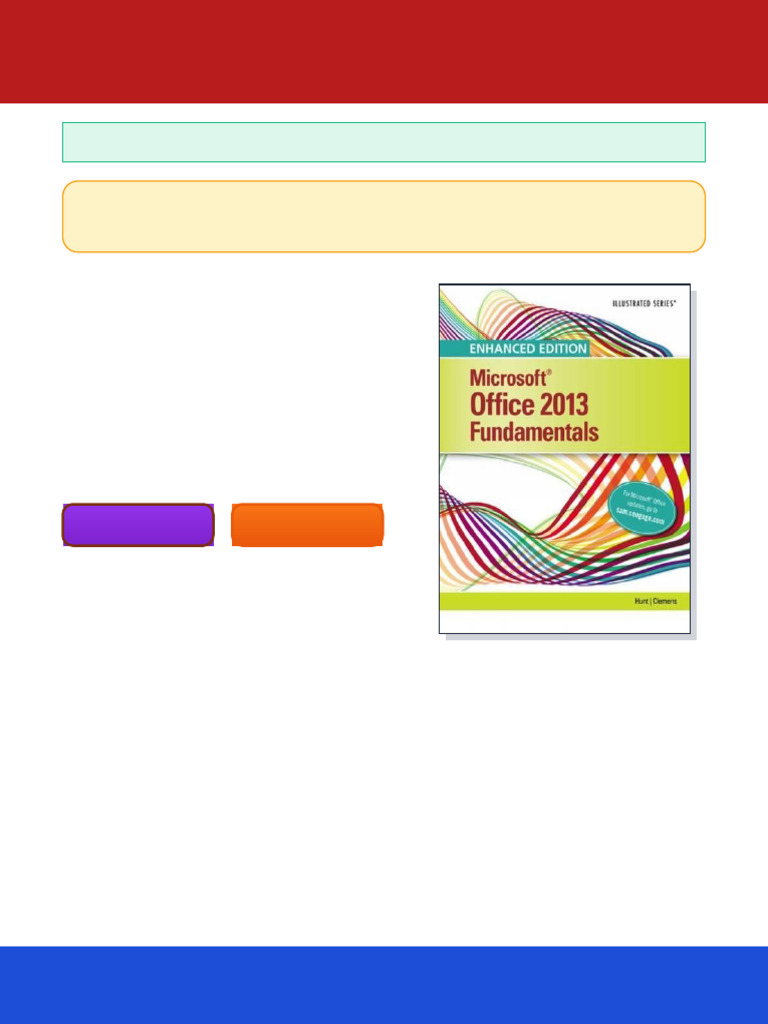 Enhanced Microsoft Office 2013 Illustrated Fundamentals 1st Edition Marjorie S. Hunt Ebook ...