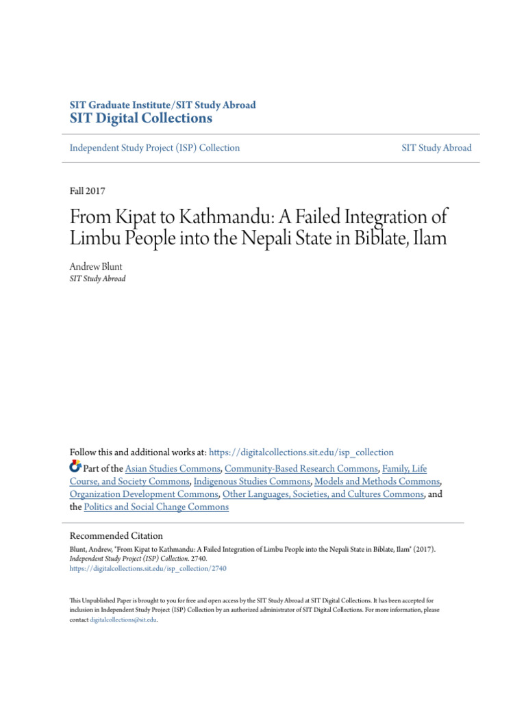 Andrew Blunt (2017) - From Kipat to Kathmandu - A Failed Integration of ...