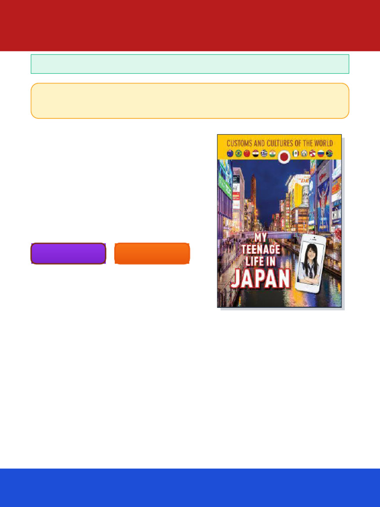 My Teenage Life in Japan Mari Rich Ebook Zero Waiting Download | PDF ...