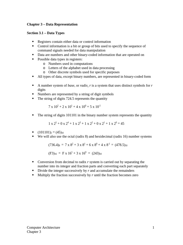 R22 COA Unit 3 | PDF | Binary Coded Decimal | Elementary Mathematics
