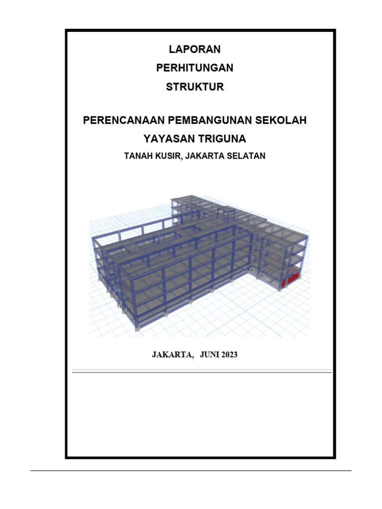 Analisa Struktur Bangunan Gedung Sma Triguna-Dua Phi Rekayasa | PDF
