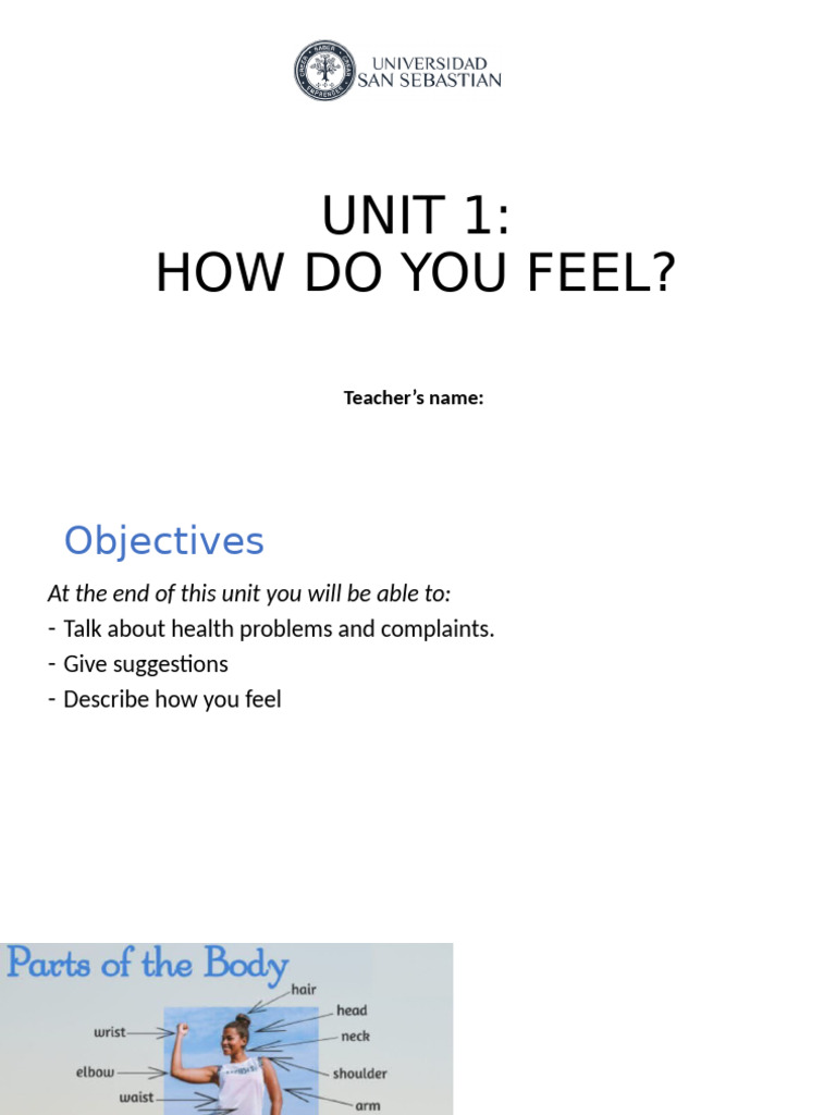 001 UNIT 1 HOW DO YOU FEEL | PDF