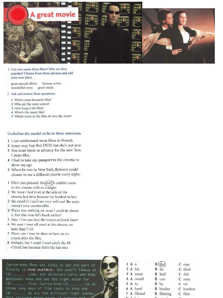 003 Unit 3 Movies | PDF
