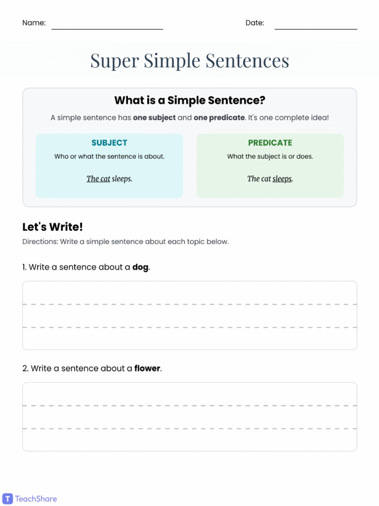 Understanding Simple Sentences | PDF