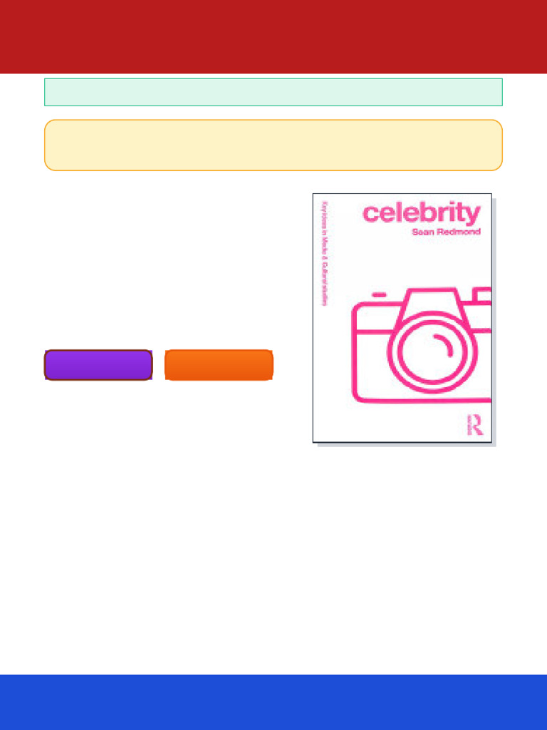 Celebrity 1st Edition Sean Redmond Ebook All Formats Available | PDF ...