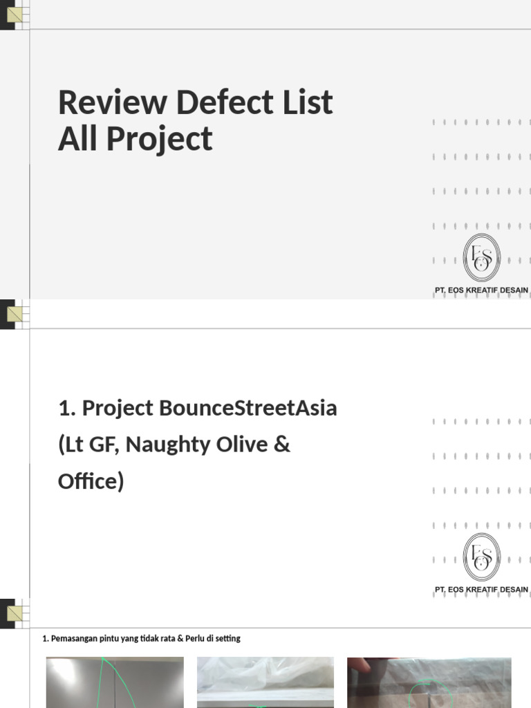 Daftar Defect Proyek Konstruksi 2023 | PDF